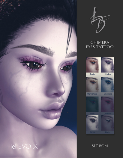 Second Life Marketplace - DL - Chimera Eyes Tattoo [EvoX]